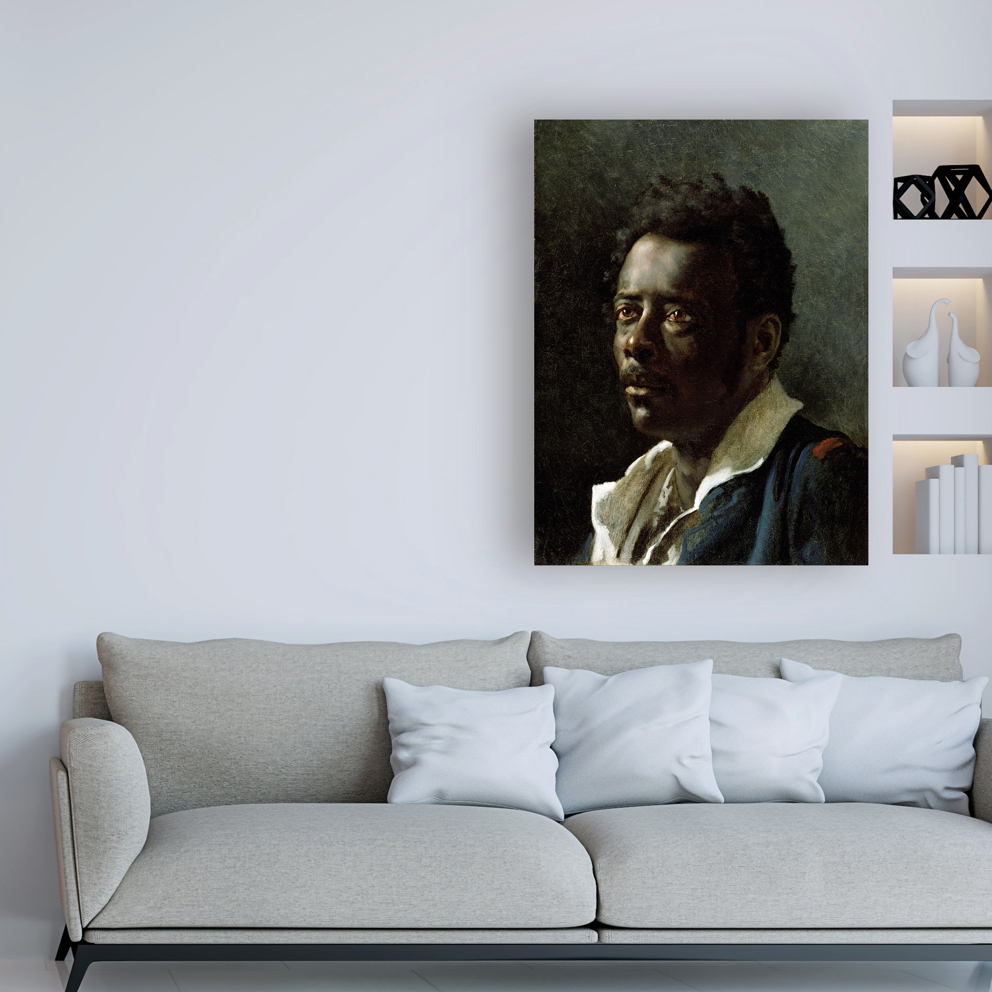 Charlton Home® Portrait Study by Theodore Gericault - Wrapped Canvas ...