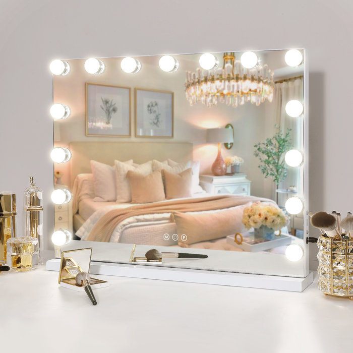 Ebern Designs Keuna Rectangle LED Metal Mirror & Reviews - Wayfair Canada