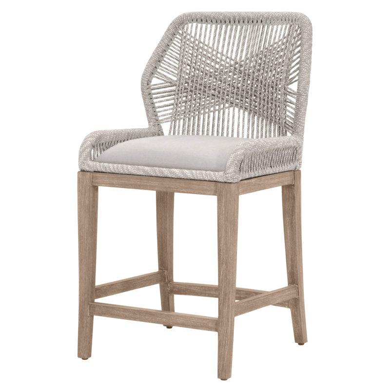 Bungalow Rose Aronson Intricate Rope Weave Design Bar Stool | Wayfair.ca