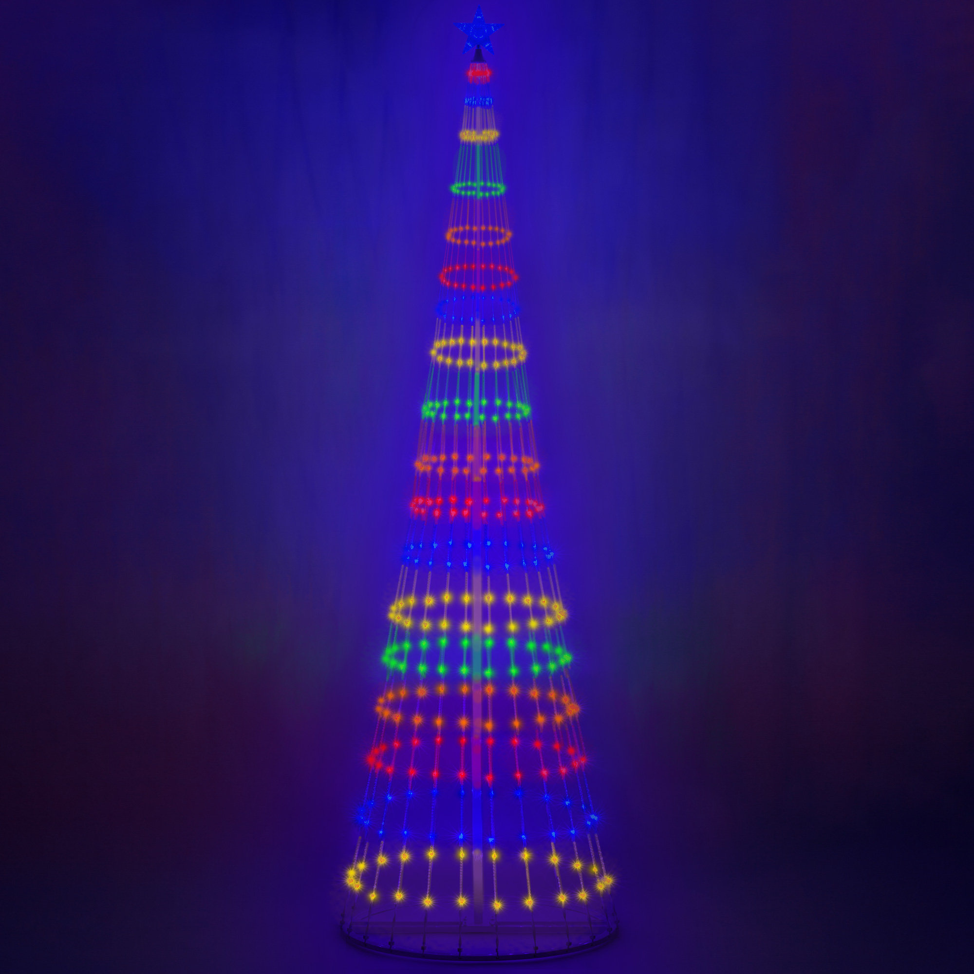 The Holiday Aisle® Animated Outdoor Lightshow Tree Lighted Display ...