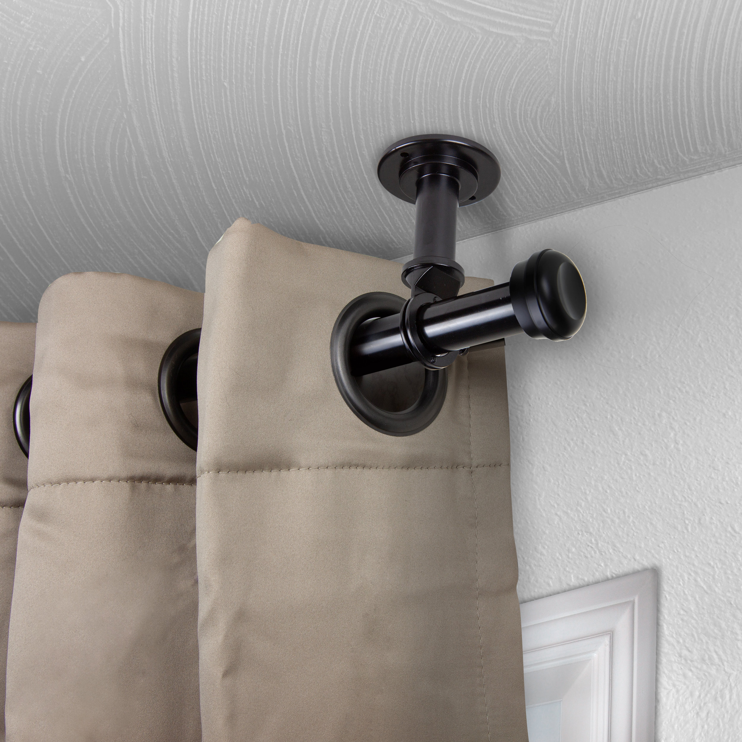 Brayden Studio® Stapleford Adjustable 1" Single Curtain Rod & Reviews ...