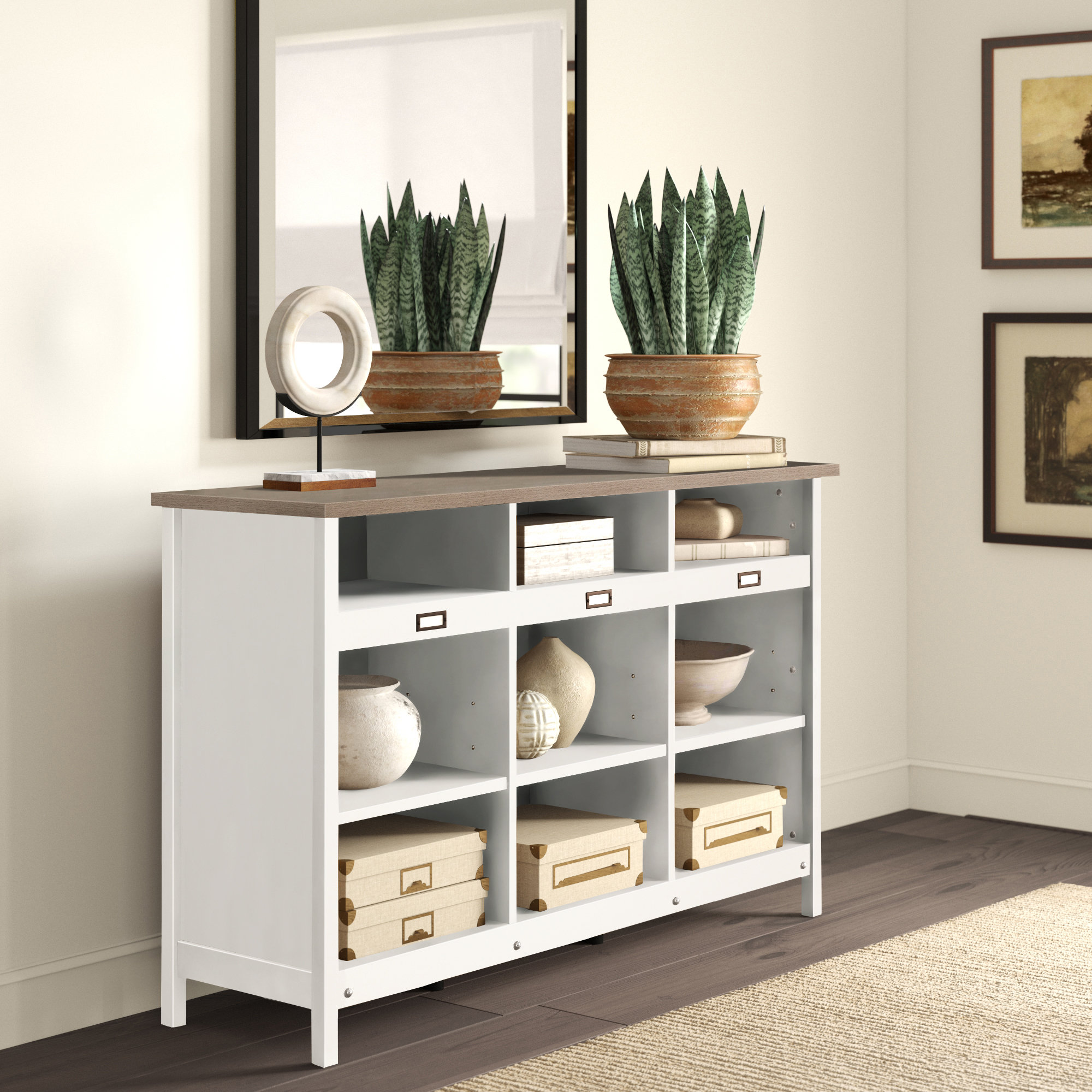 Gracie Oaks Jai-Jay 36.26'' H x 58.19'' W Cube Bookcase & Reviews | Wayfair