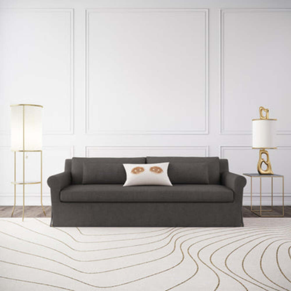 Tandem Arbor Ludlow Rolled-Arm Skirted Sofa | Wayfair