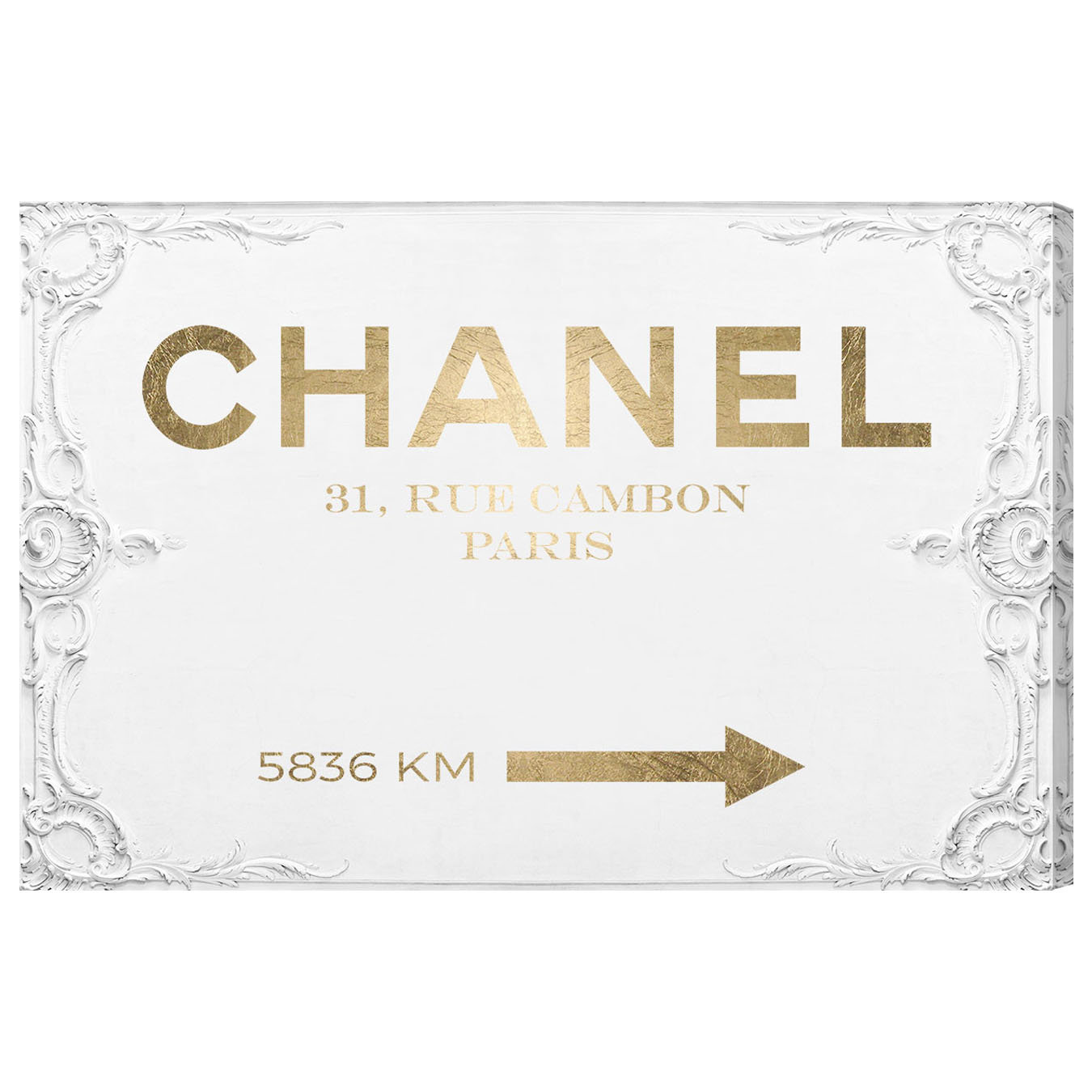 House of Hampton® Fashion And Glam Couture Road Sign Rococo Gold Road ...