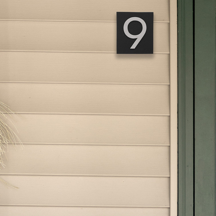 Montague Metal Products Floating 1-Line Wall Address Plaque | Wayfair