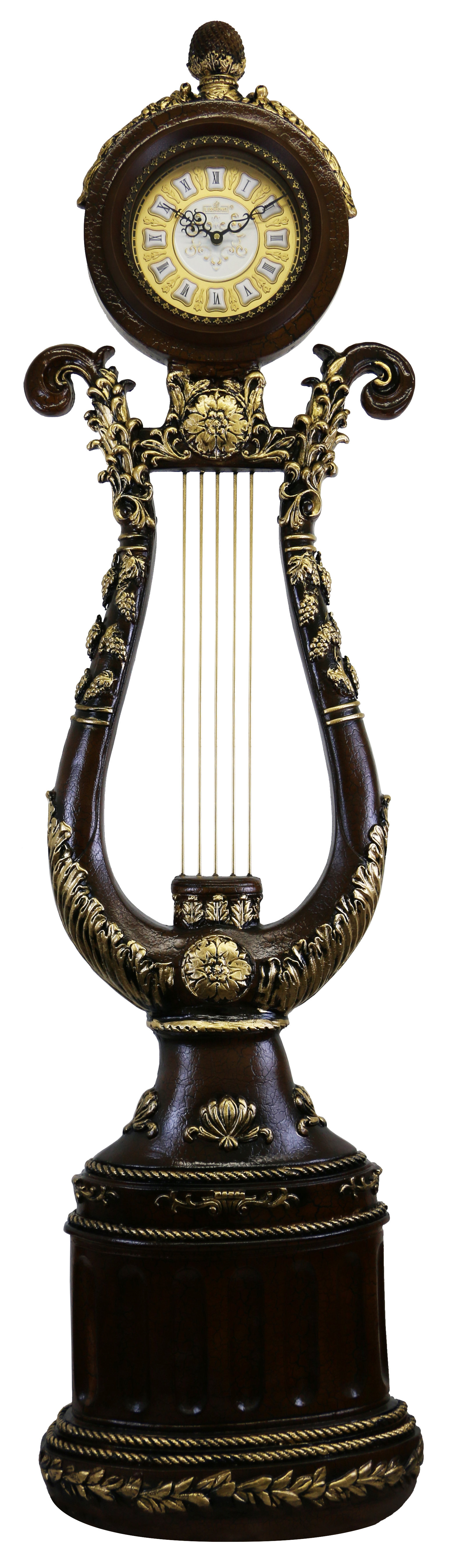 Astoria Grand Elegant Harp Shaped 66" Floor Clock | Wayfair