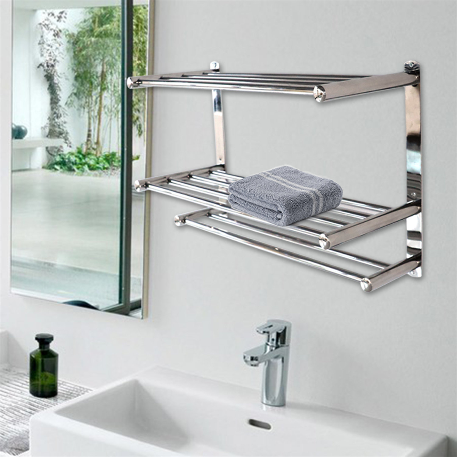 SUNYOU Wall Mounted Towel Rack | Wayfair