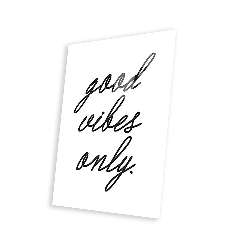 Latitude Run® Good Vibes Only (Cursive) by - Unframed Textual Art | Wayfair