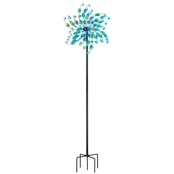 Regal Art & Gift Jeweled LED Solar Peacock Wind Rotator | Wayfair