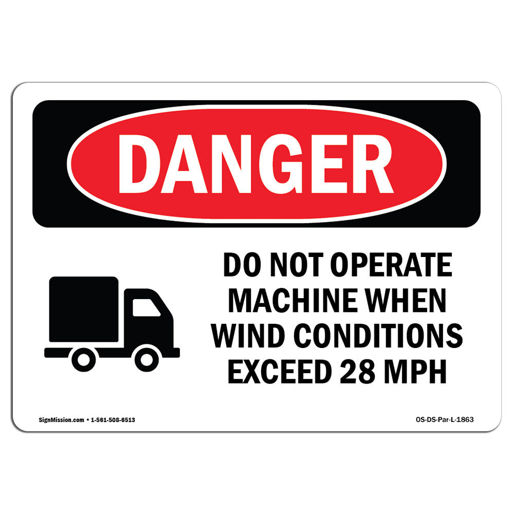 SignMission OSHA Danger Do Not Operate Machine Sign | Wayfair