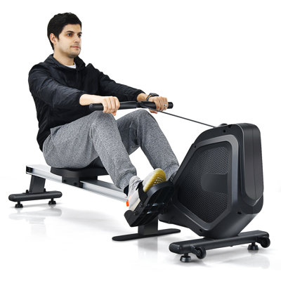 costway Folding Rowing Machine Rower Magnetic Rowing Machine W/LCD ...