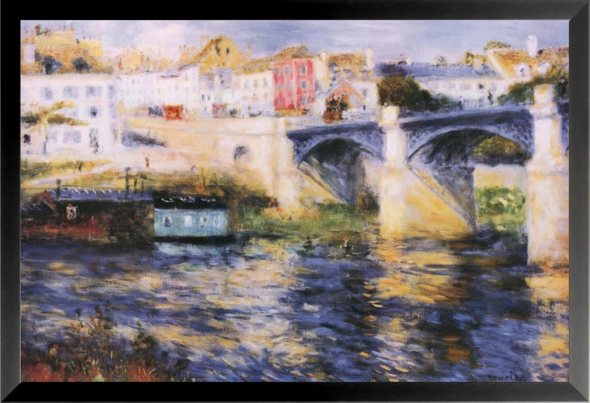 Vault W Artwork Bridge At Chatou Poster by Pierre-Auguste Renoir ...