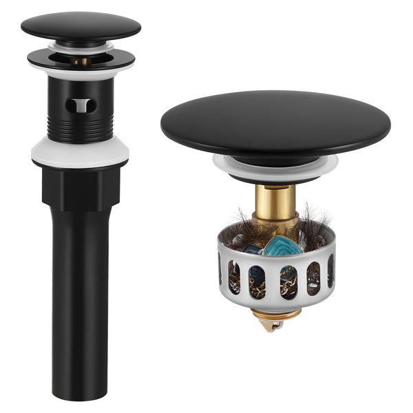 KES Drain escamotable pour lavabo de salle de bain avec trop-plein et ...