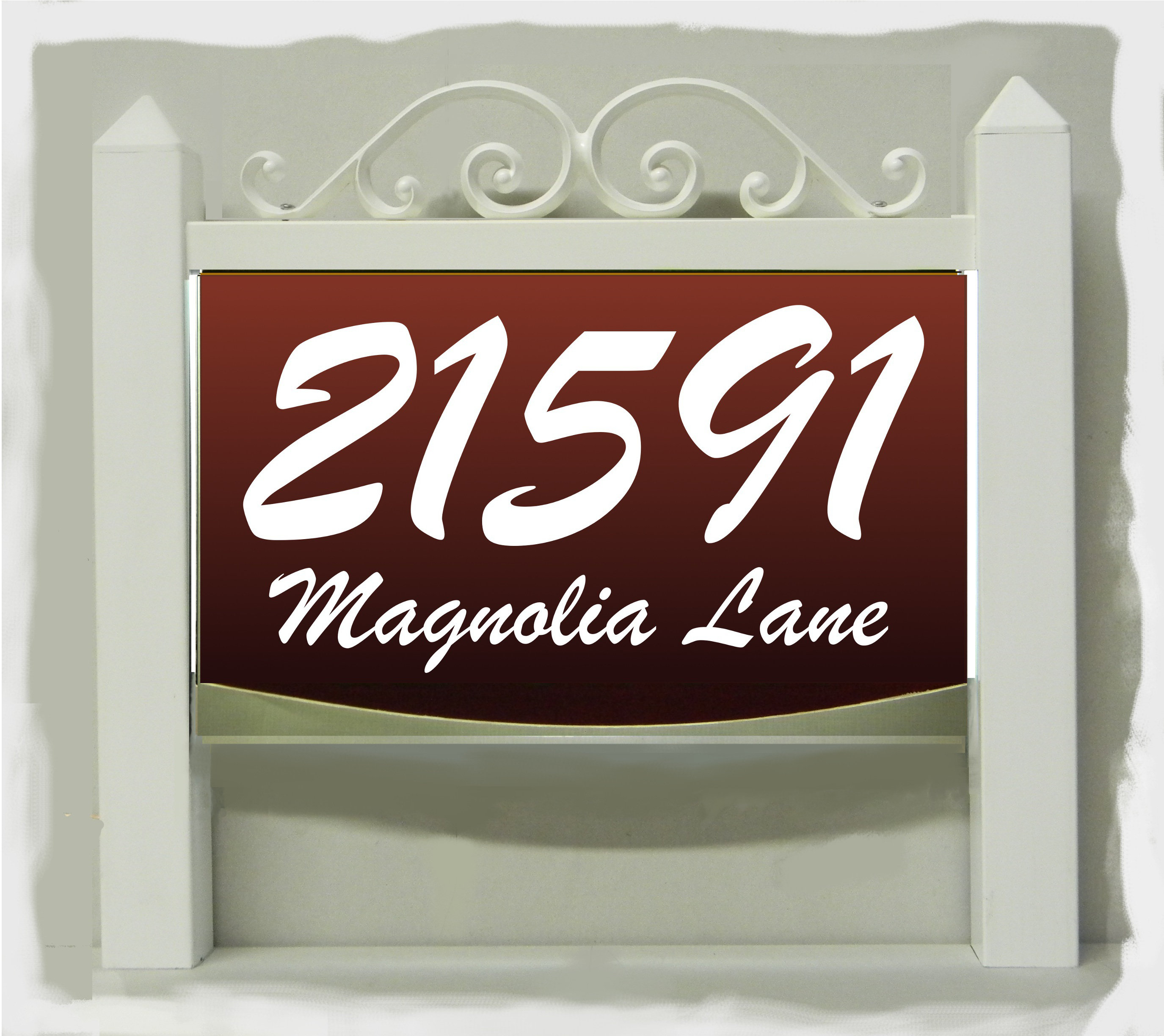EZStreetSigns Traditional LED address sign with solar panel | Wayfair