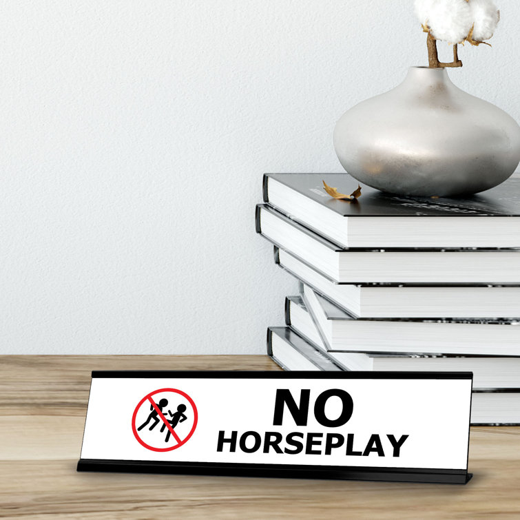 Signs ByLITA No Horseplay Desk Sign | Wayfair