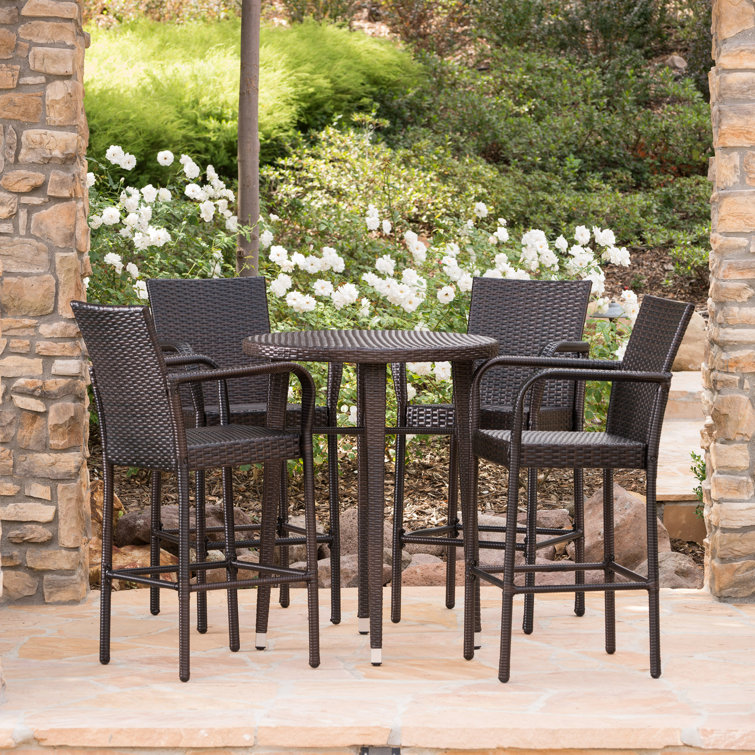 Brayden Studio® Gowins Round 4 - Person 32.5'' Long Pub Table Set ...