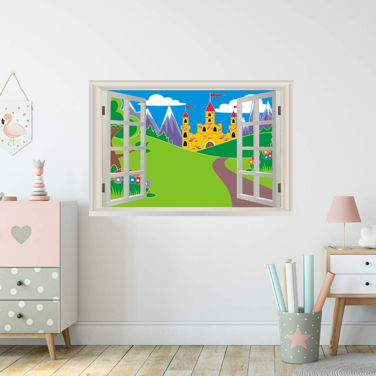 Harriet Bee Castle Window Decal | Wayfair