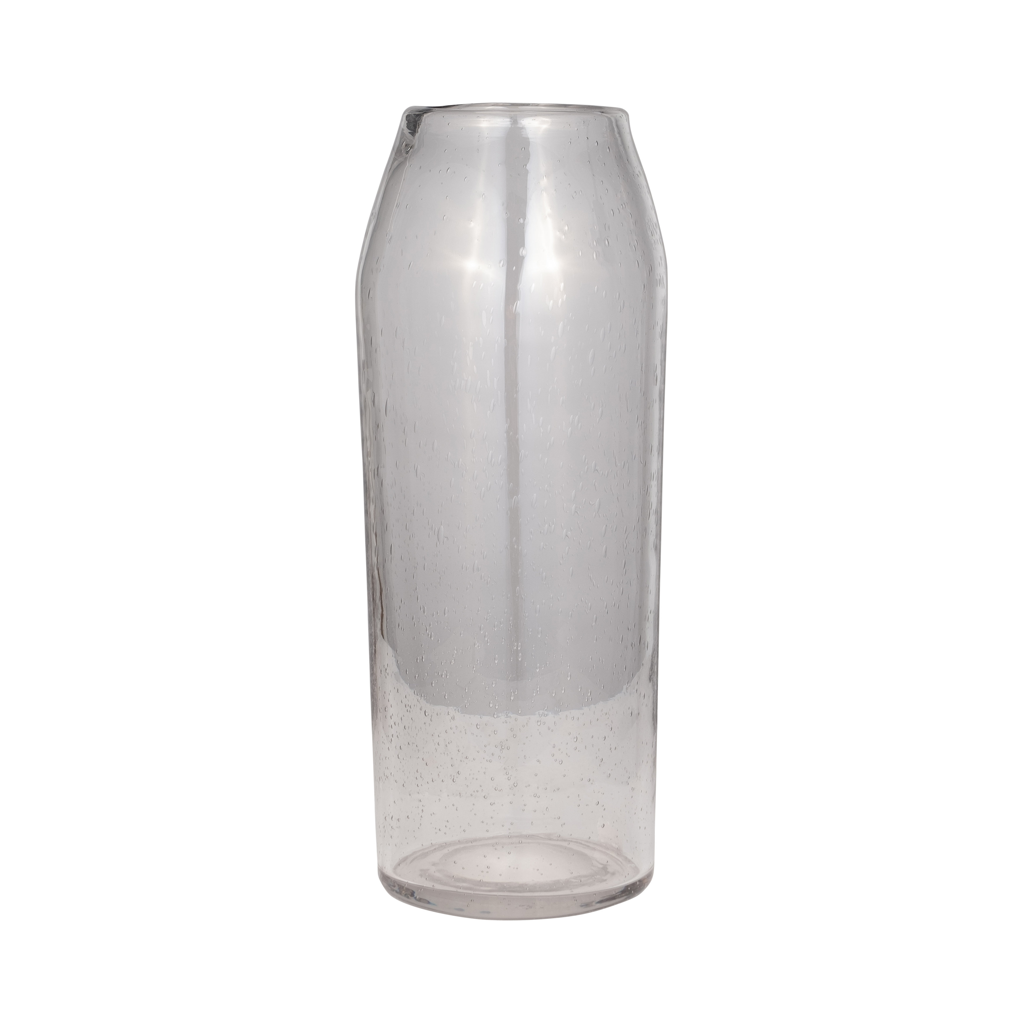 Sagebrook Home 19” Glass Floor Vase Contemporary Clear Bubble Glassware Decorative Floor
