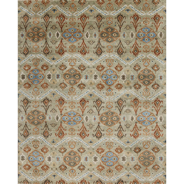 Samad Rugs Vogue Hand-Knotted Wool Ikat Area Rug in | Perigold