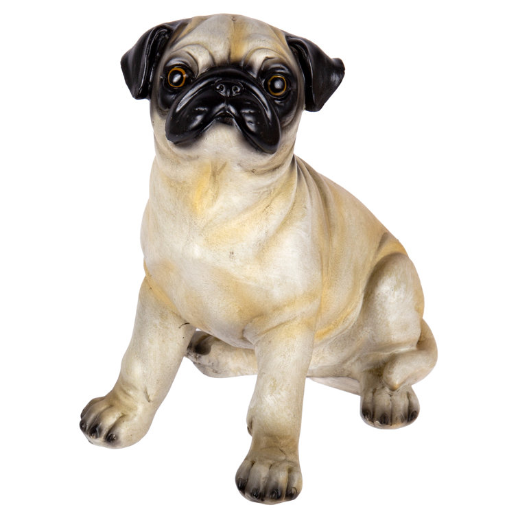 Winston Porter Judkins Sitting Pug Dog Figurine | Wayfair.ca