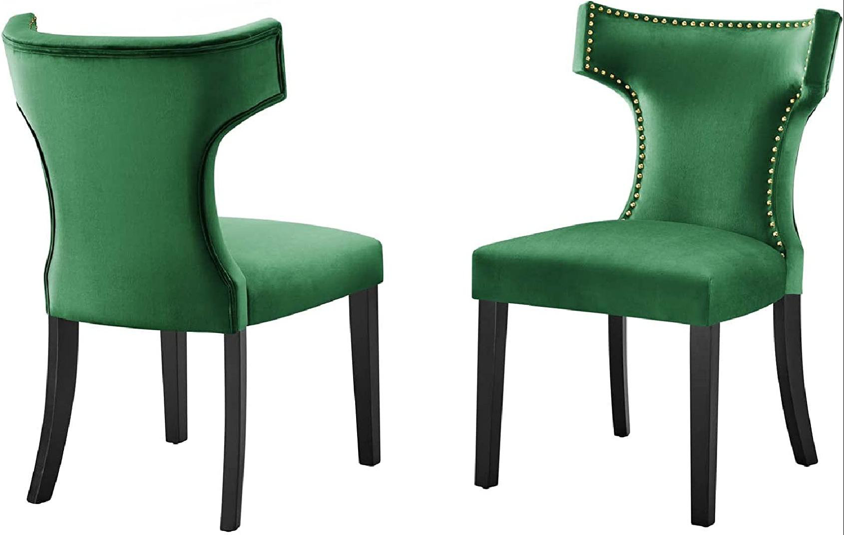 Rosdorf Park Giano Velvet Wing Back Parsons Chair | Wayfair