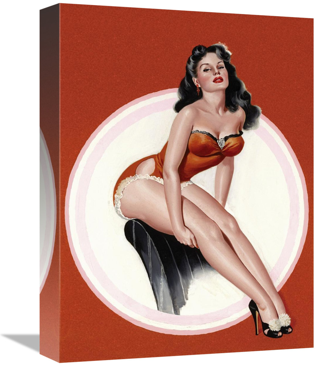 East Urban Home Mid-Century Pin-Ups Eyeful Magazine Brunette In A Bathing Suit by Peter Driben ...