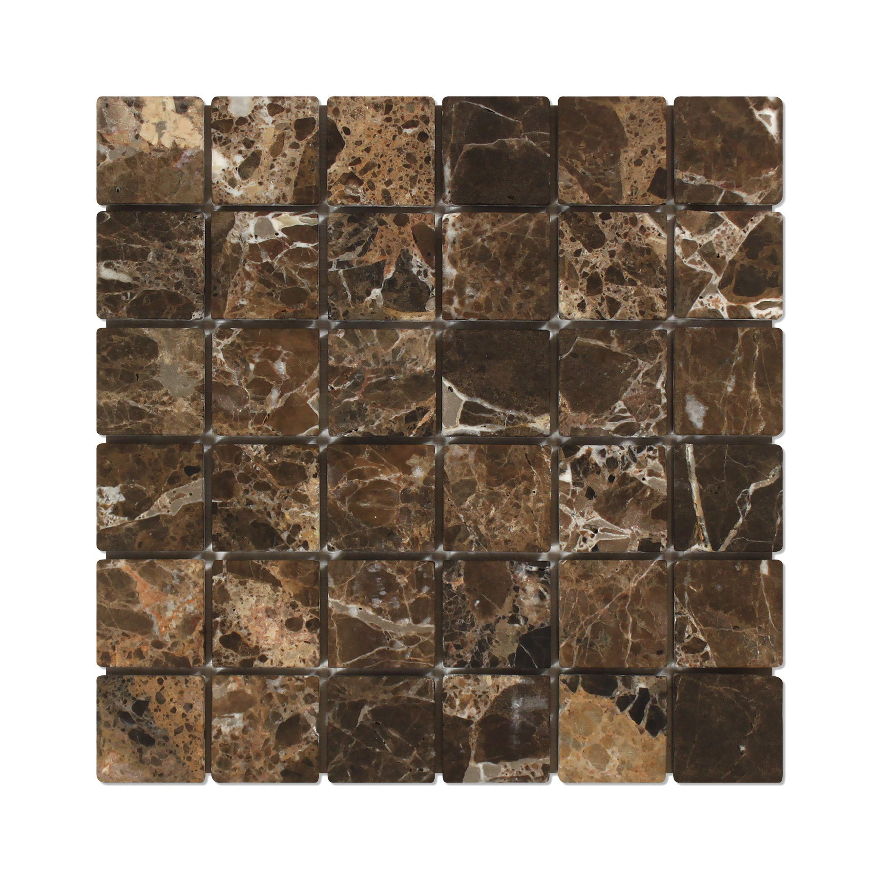 Stone & Tile Shoppe, Inc. Emperador Marble Grid Mosaic Wall & Floor ...