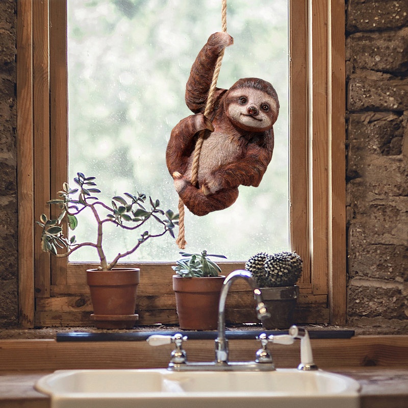 Design Toscano Hanging Horatio the 3-Toed Sloth Statue & Reviews | Wayfair