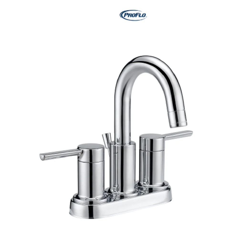 Proflo Centerset Faucet 2-handle Bathroom Faucet with Drain Assembly ...