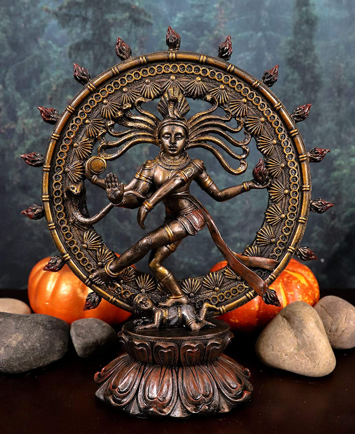 Bungalow Rose 9" Tall Hindu Shiva Nataraja By Fire Wheel Statue Lord Of ...