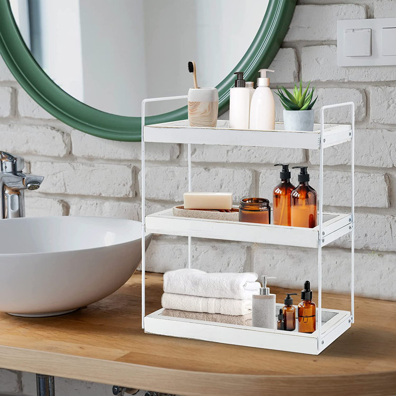17 Stories 3-Tier Bathroom Counter Makeup Organizer | Wayfair