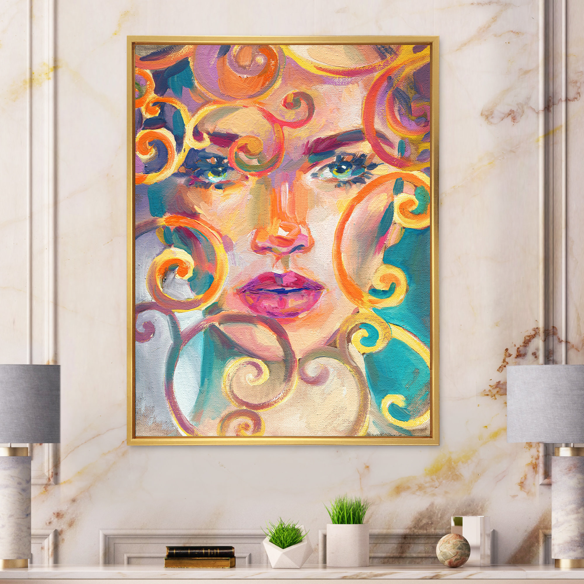 House of Hampton® Beautiful Multicolor Woman Portrait II Beautiful ...