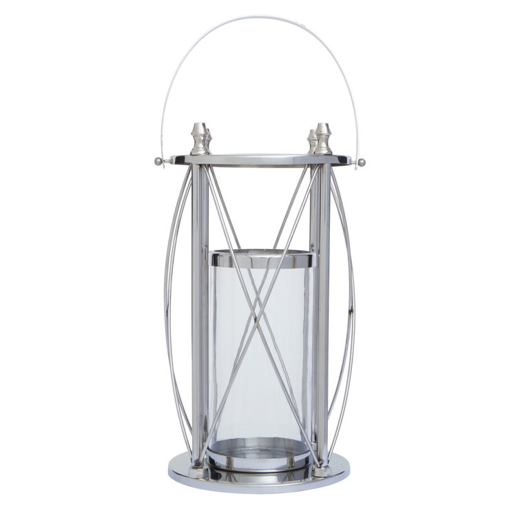 Canora Grey Large Silver Lantern | Wayfair.co.uk