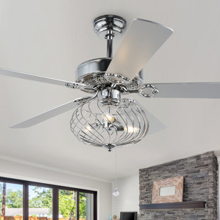 Wayfair | Chrome Ceiling Fans You'll Love in 2022