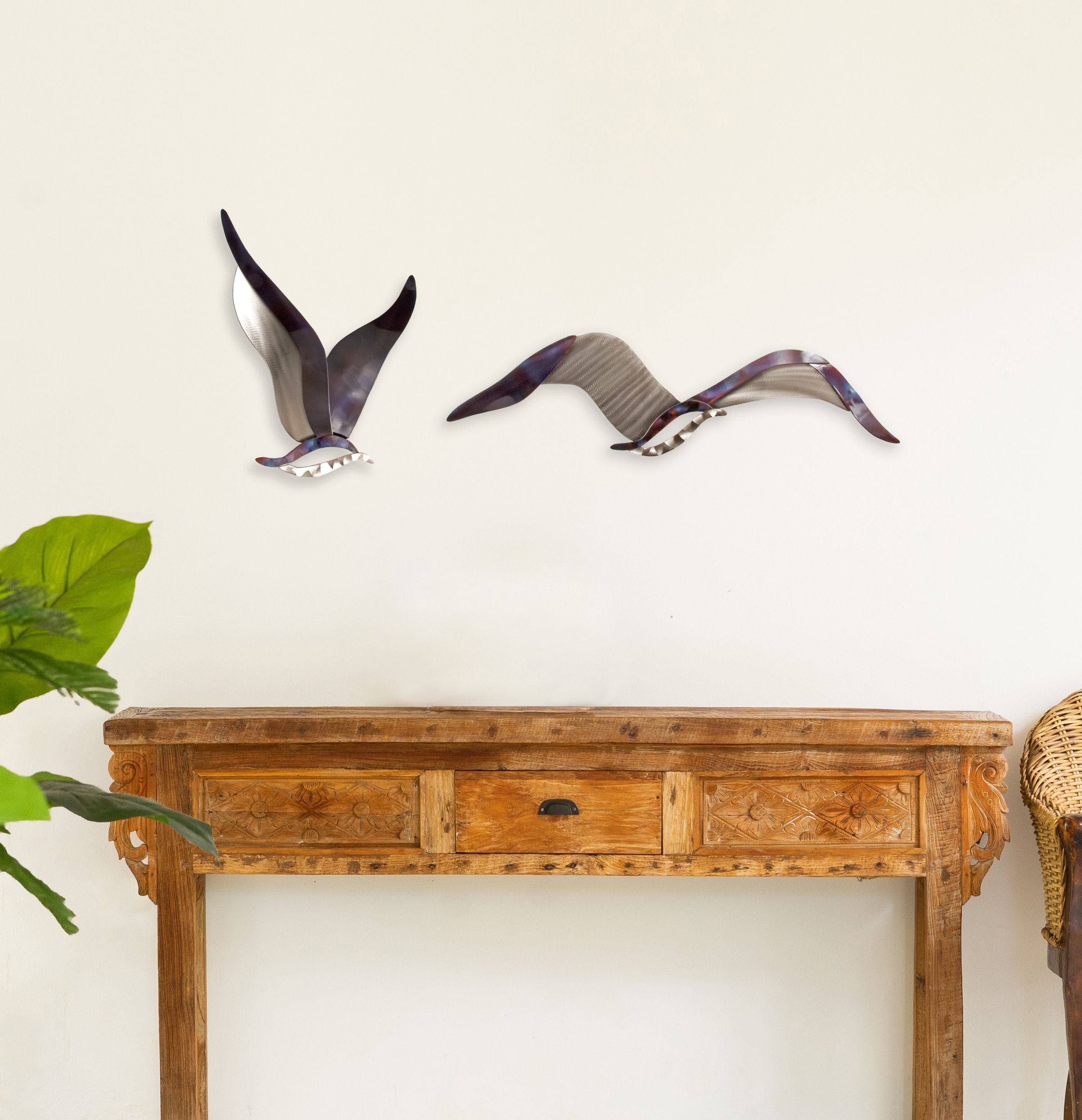 Rosecliff Heights Seagulls Abstract Wall Décor | Wayfair