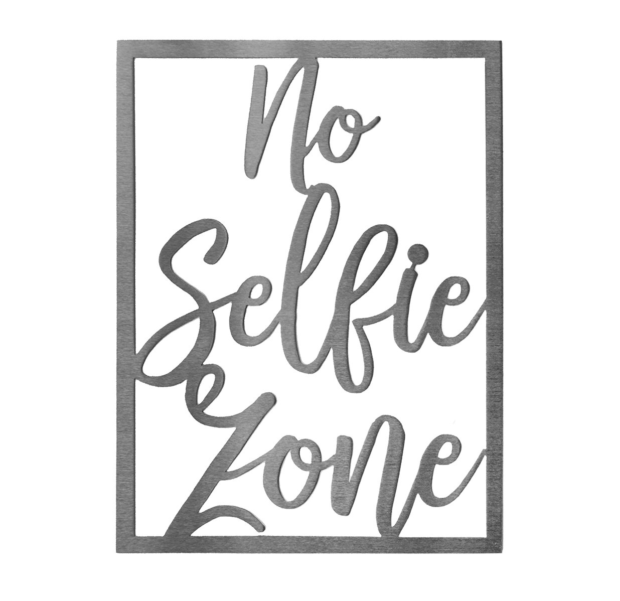 Winston Porter 16" Bathroom Modern Rectangle Signs 'No Selfie Zone ...