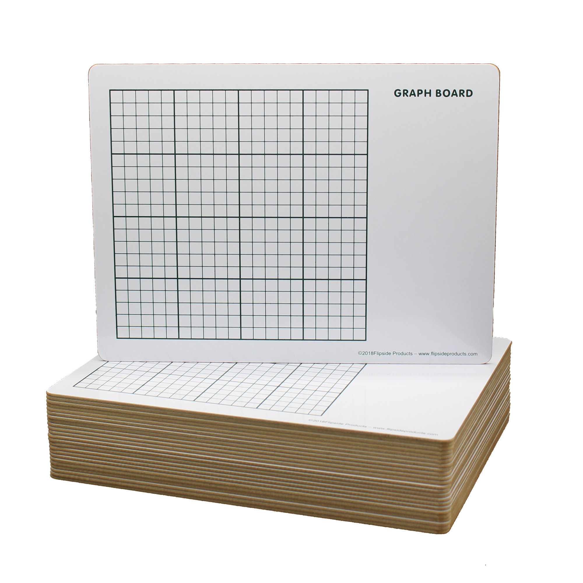 Flipside Products Reversible Graph / Grid Lap Board Whiteboard, 9" x 12 ...