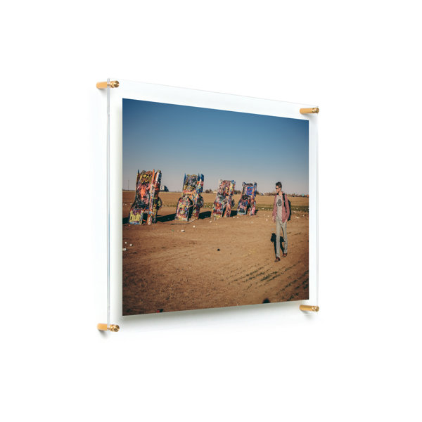 Wexel Art Clear UV-Grade Acrylic Modern Floating Picture Frame - Gold ...