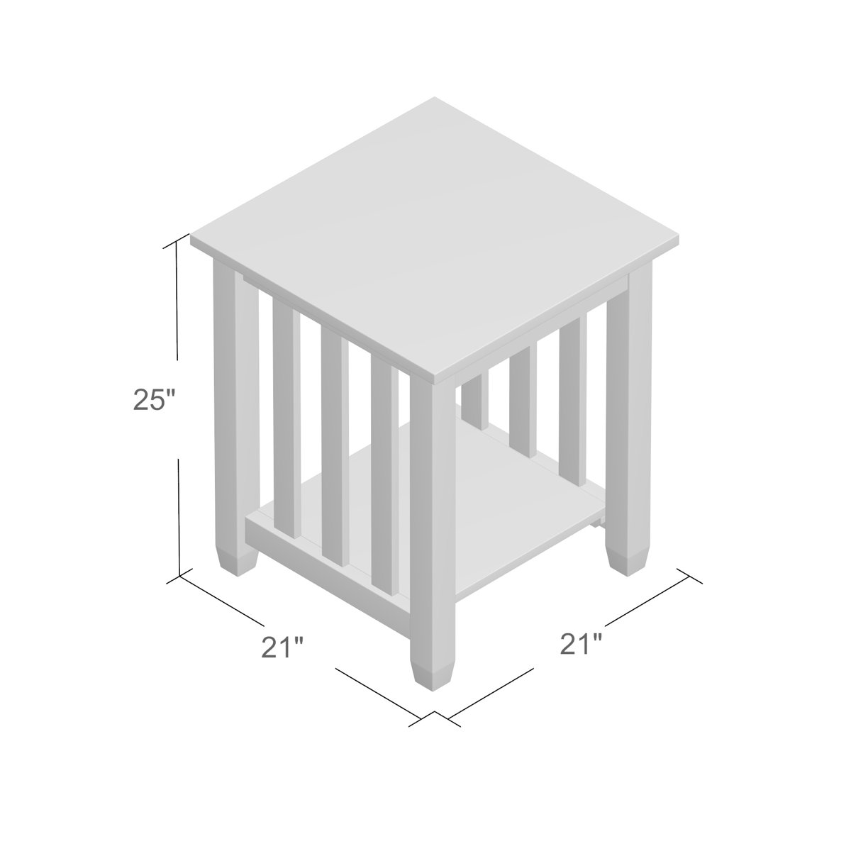 Charlton Home® 25'' Tall Solid Wood End Table & Reviews | Wayfair