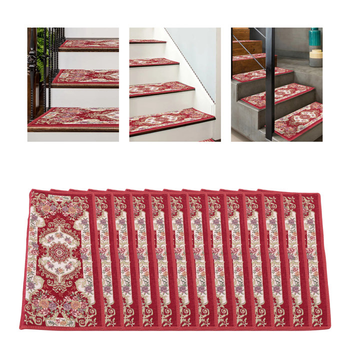 Bloomsbury Market Mollyemma Red Stair Tread | Wayfair
