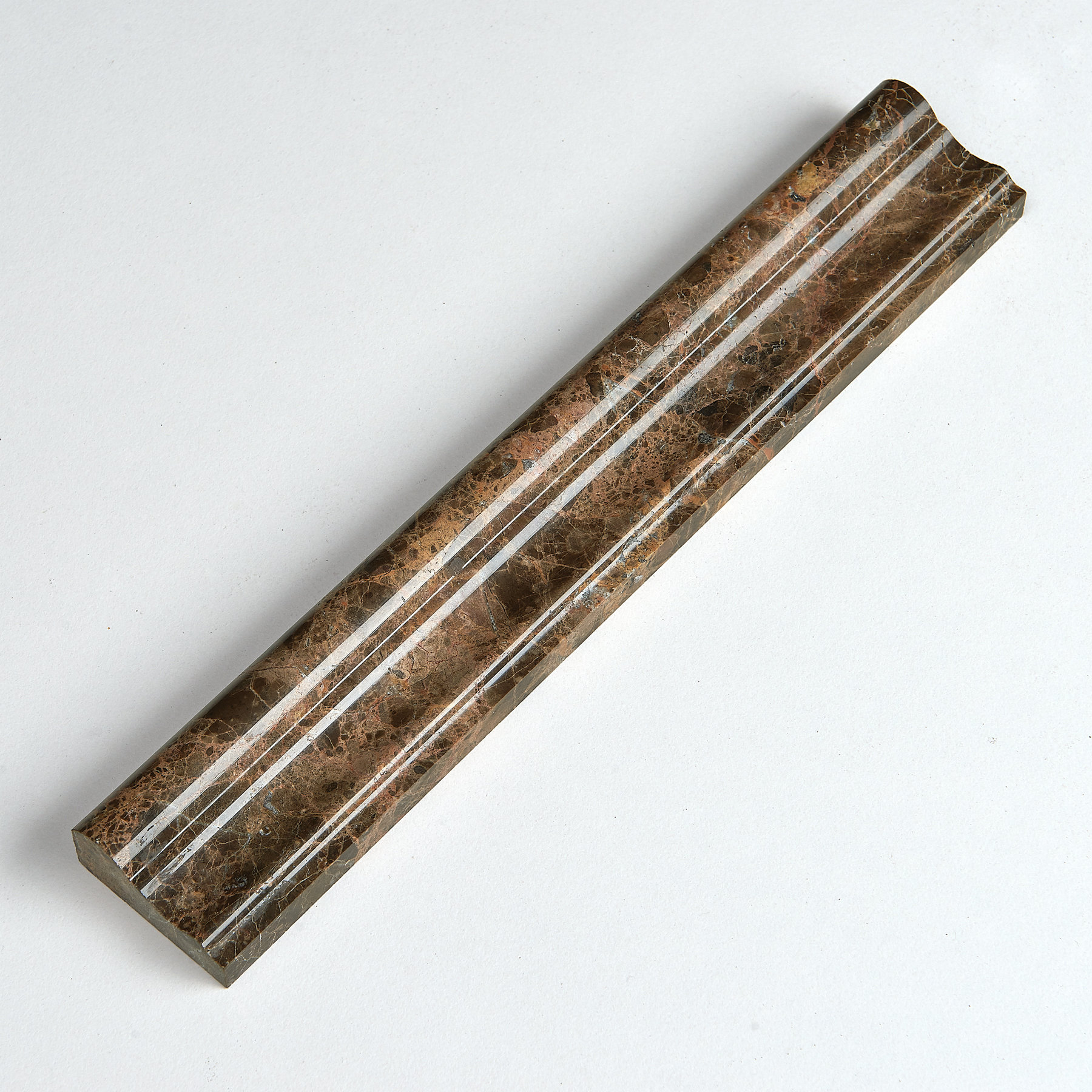 MatrixStoneUSA 12" x 2" Polished Marble Chair Rail Tile Trim in ...