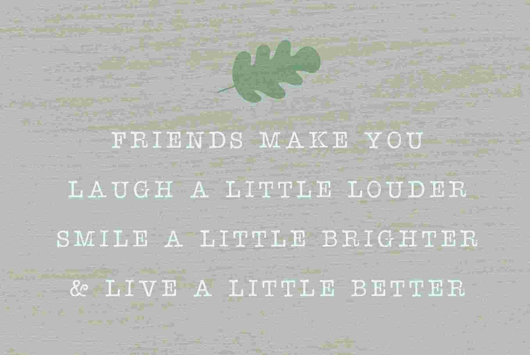 Trinx Friends Make You Smile Leaf - Wrapped Canvas Print | Wayfair