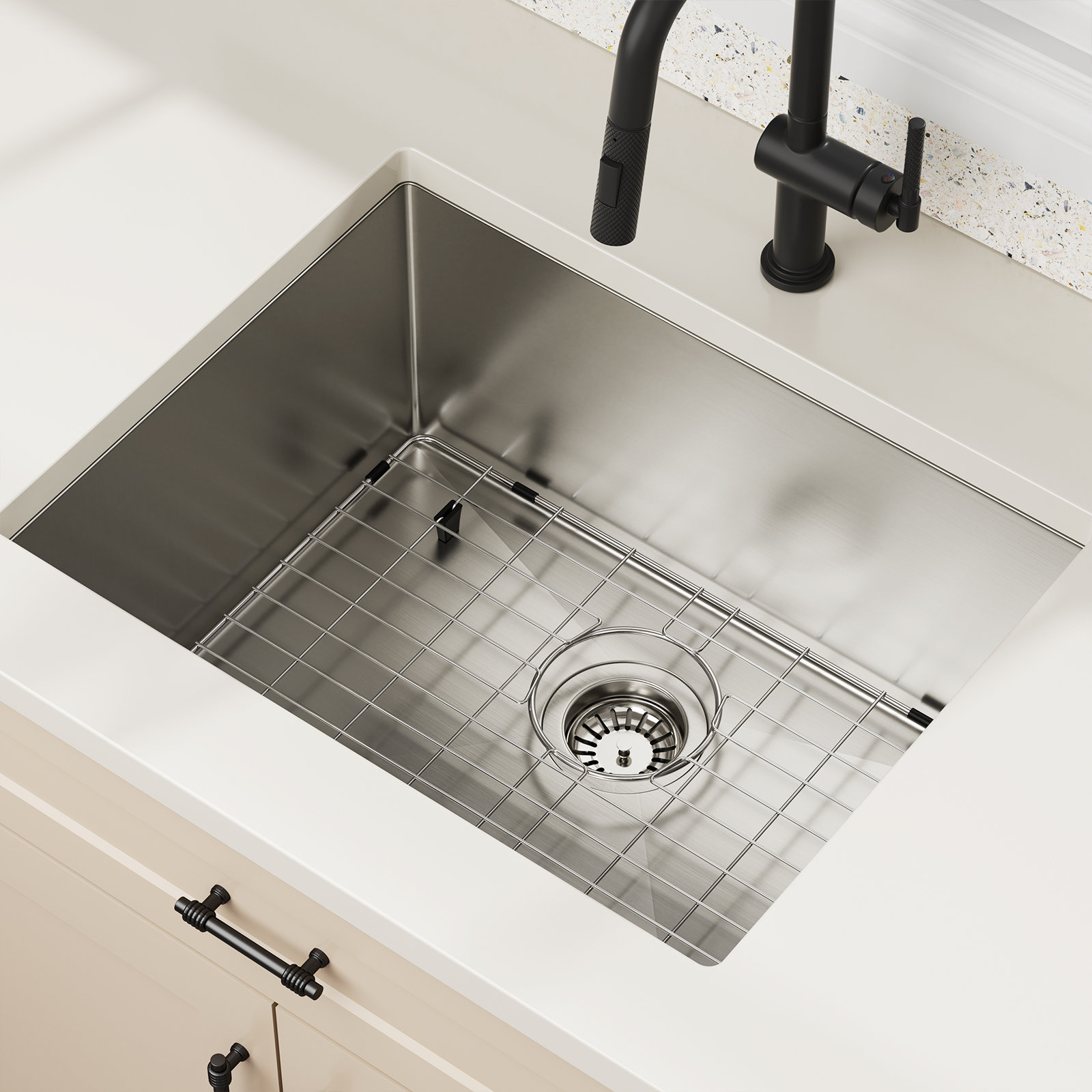 HomLux 30"x18" Undermount 18 Gauge Stainless Steel Kitchen Sink with ...