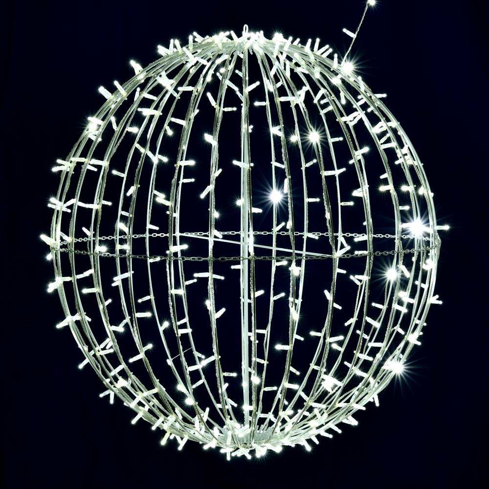 The Holiday Aisle® Vickerman Fold Flat Led Jumbo Hanging Sphere Net ...