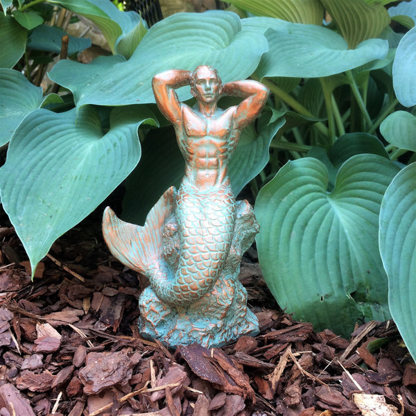 HomeStyles Life's a Beach Sexy Merman Mermaid on Coastal Rock Statue ...
