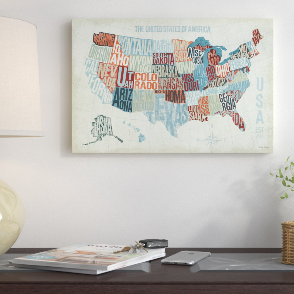 East Urban Home USA Modern - Graphic Art & Reviews | Wayfair