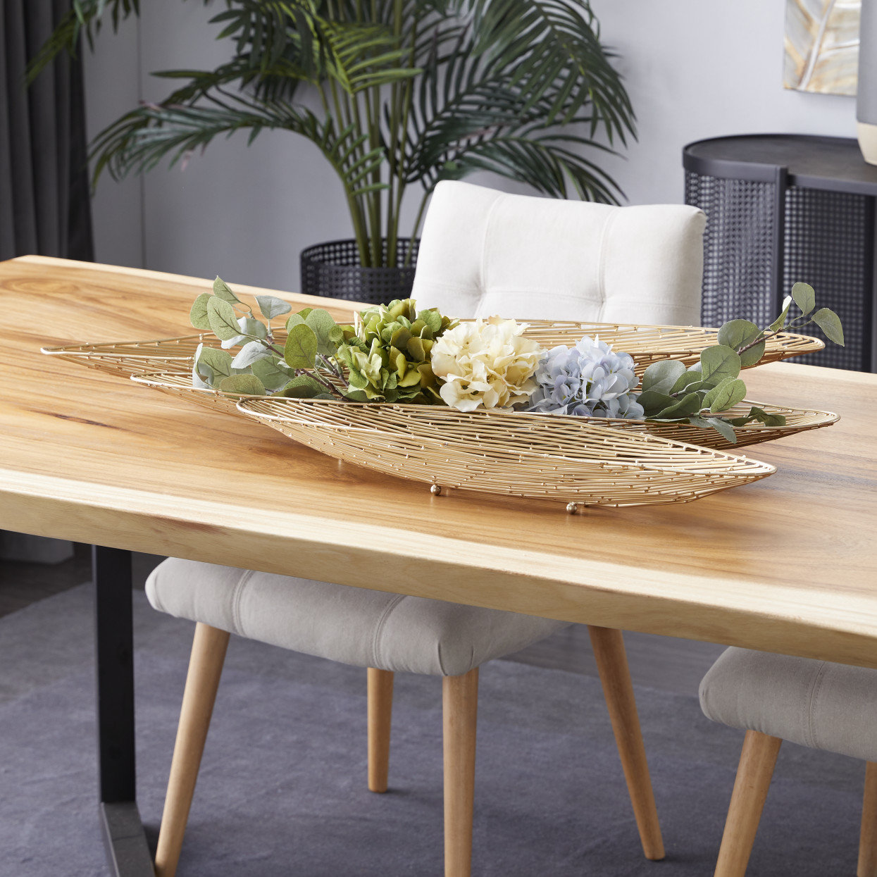 Rosecliff Heights Tabiauea Metal Tray - Set of 2 | Wayfair