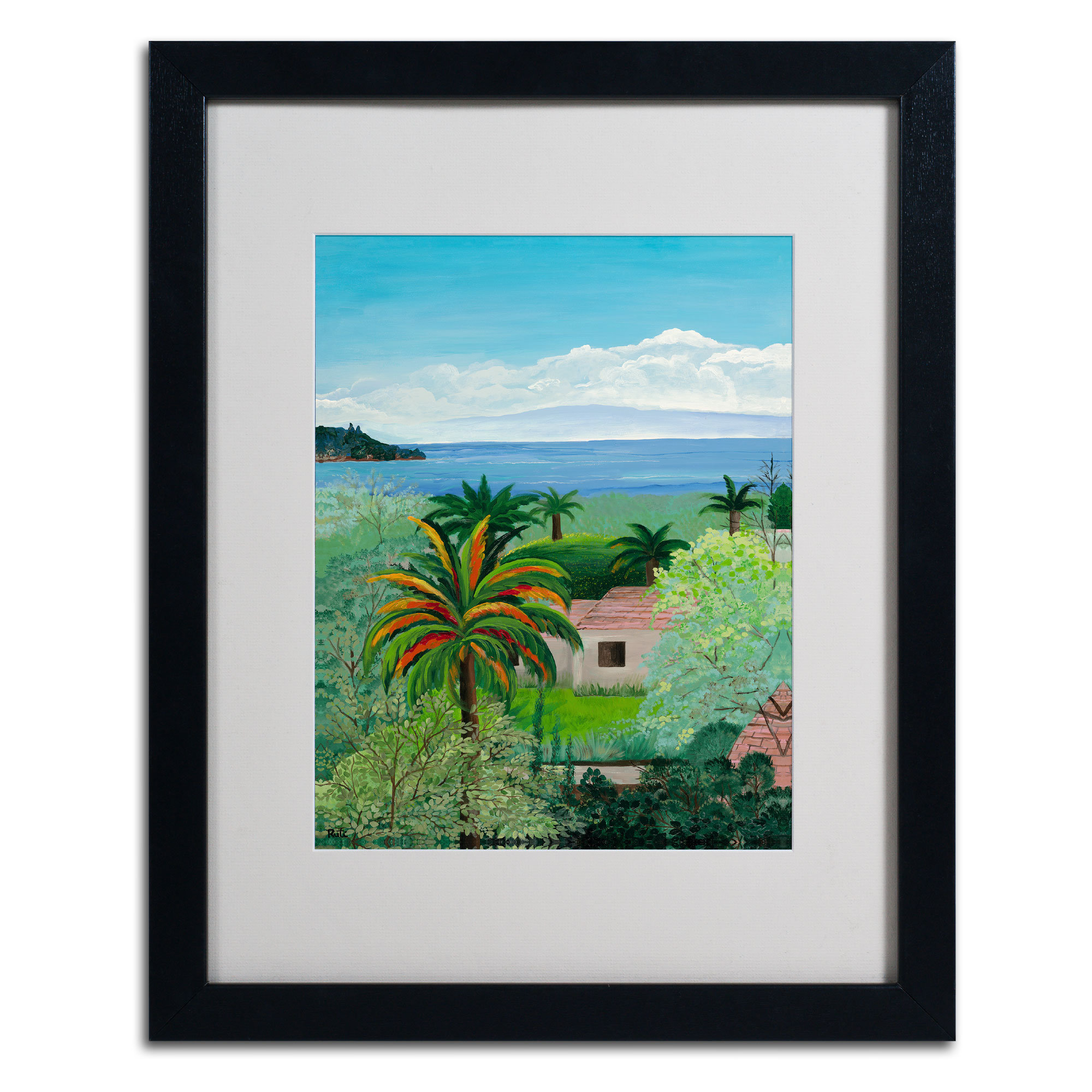 Wrought Studio Costa Rican Beach by Anonymous - Picture Frame Painting ...