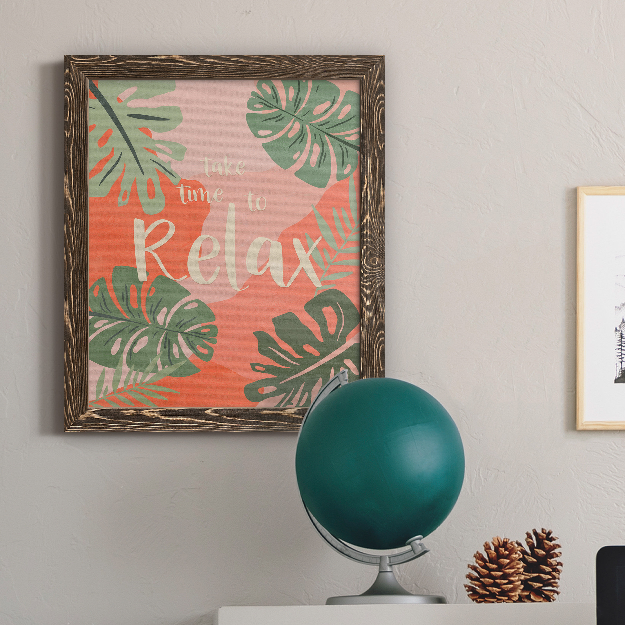 Bay Isle Home Take Time - Picture Frame Textual Art on Canvas | Wayfair