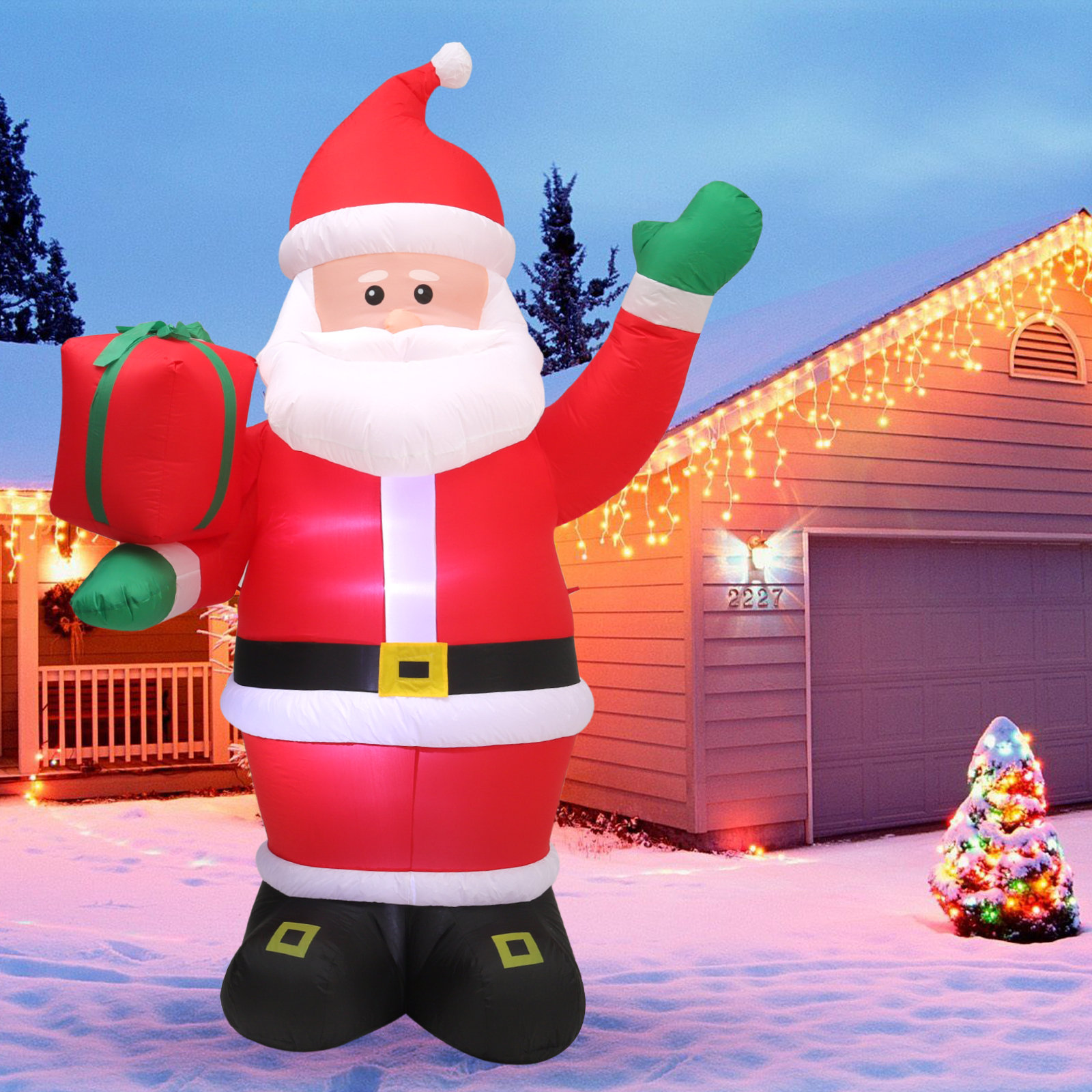 The Seasonal Aisle Santa Inflatable | Wayfair.co.uk